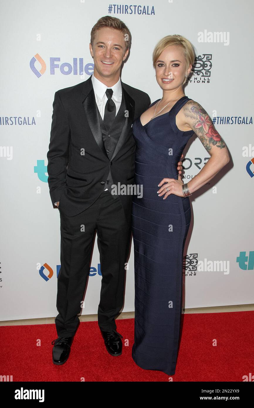 Michael Welch, left, and Samantha Maggio attend the 6th Annual Thirst ...