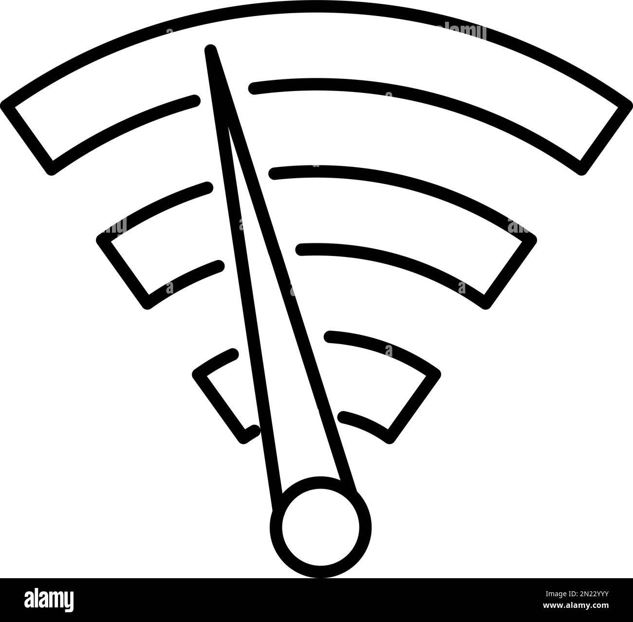Wifi Signal,line vector icon on transparent background. Outline Wifi ...