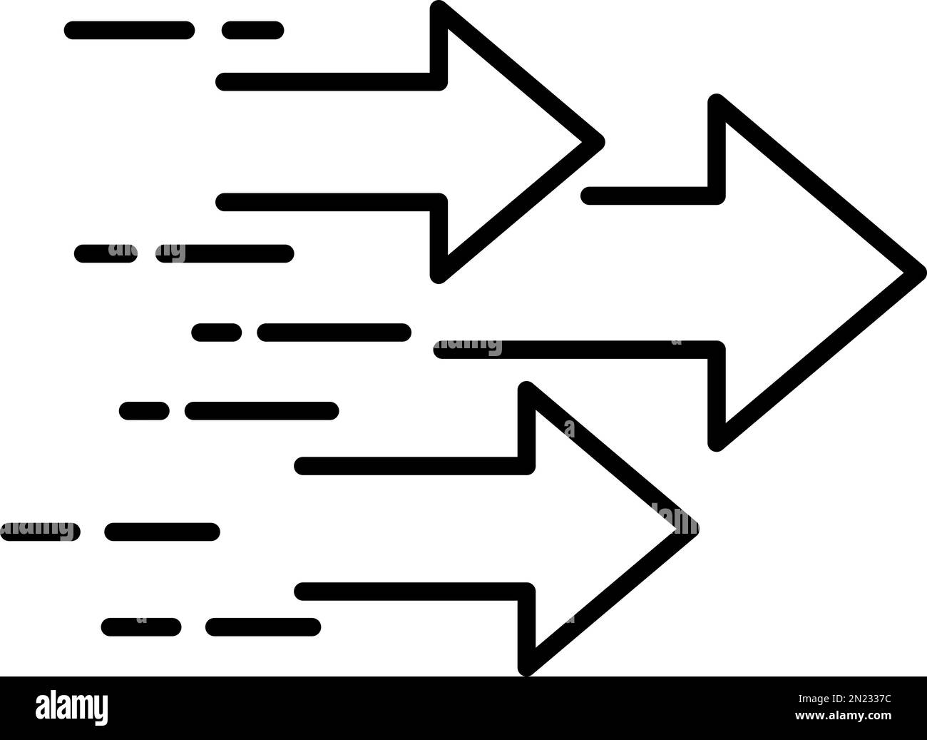 Arrows, line vector icon on transparent background. Outline Arrows ...