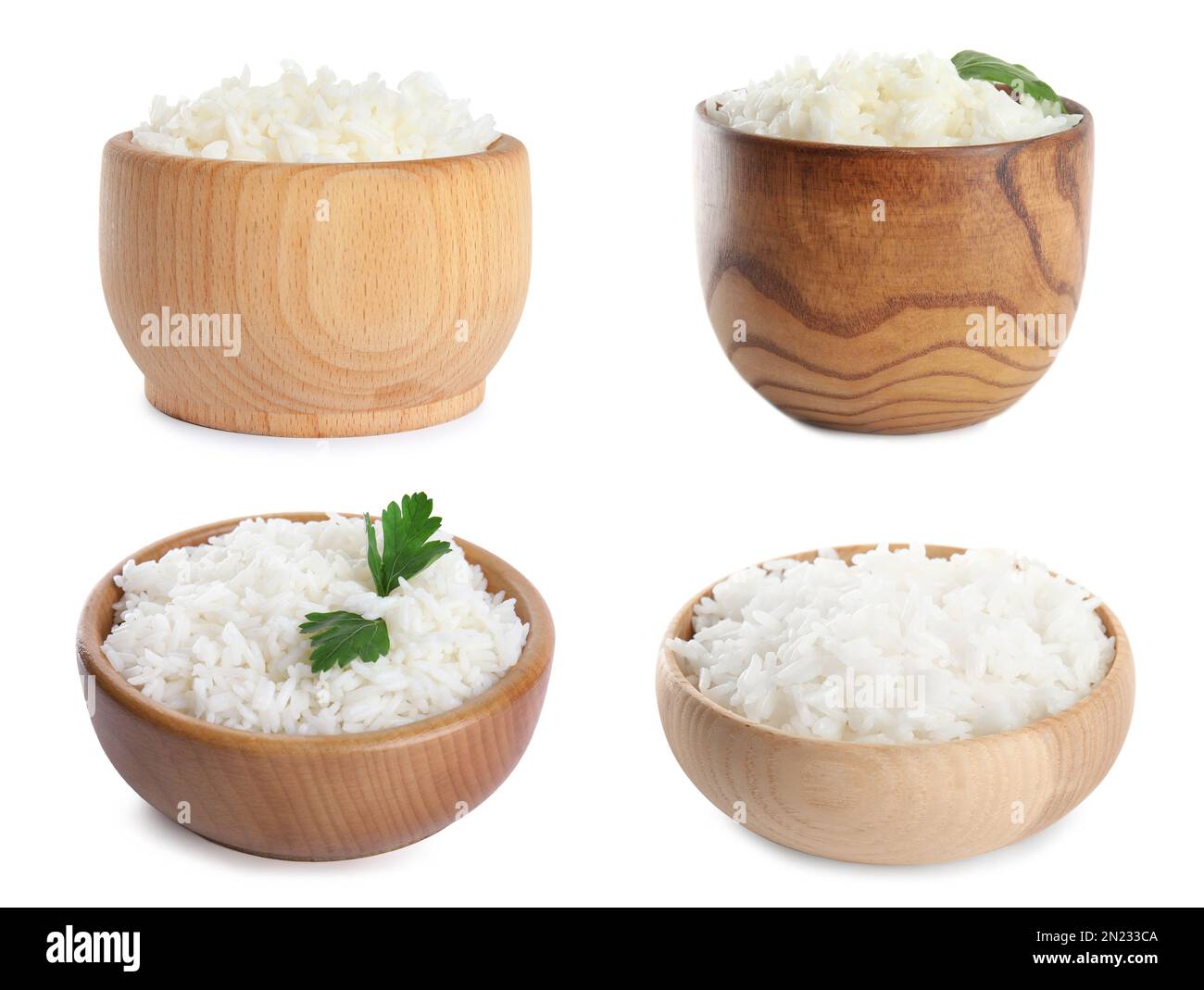 Cooked thai jasmine white rice Cut Out Stock Images & Pictures - Alamy