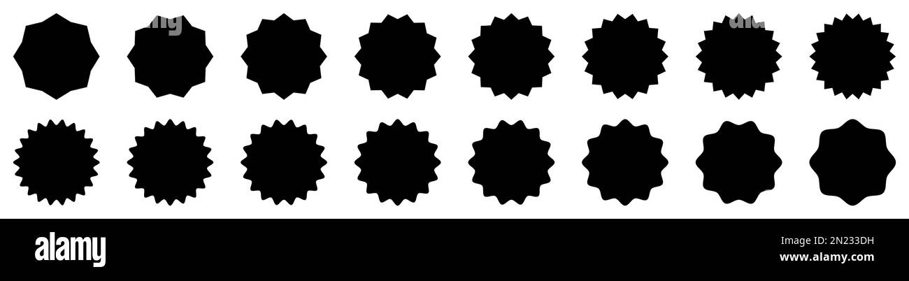 Star burst sticker set. Bursting sticker promo badges. Vector ...