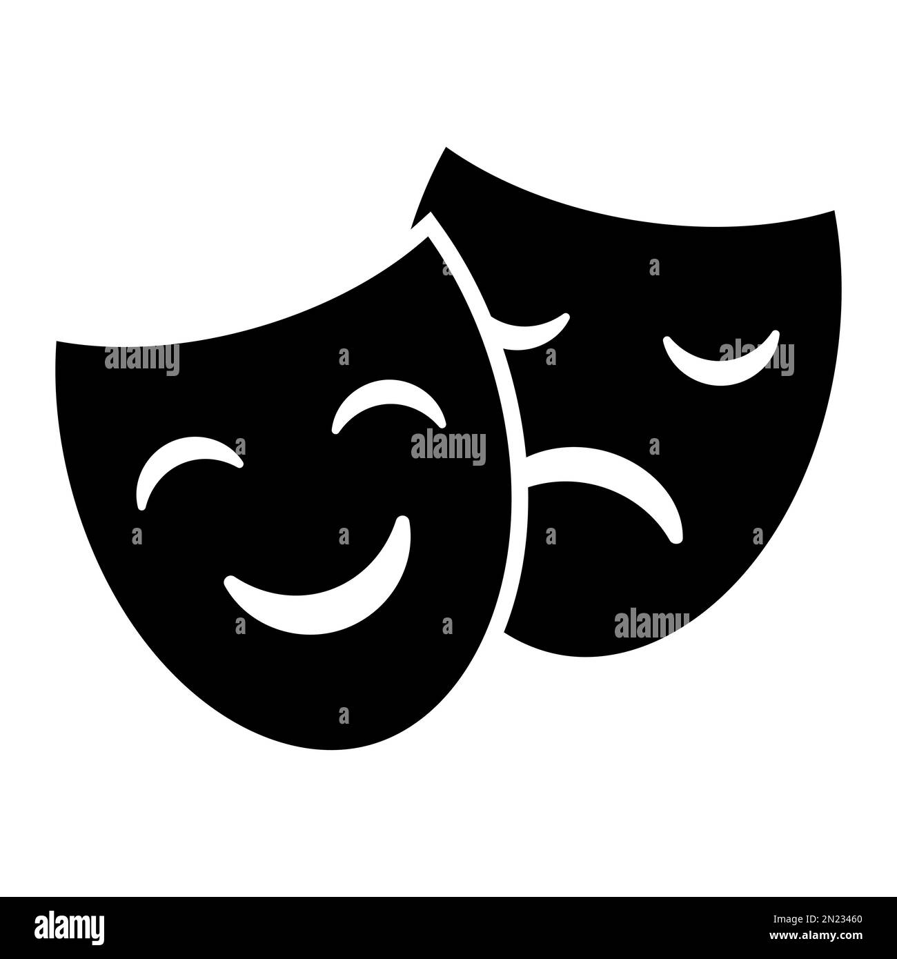 Theater mask icon. Vector illustration isolated on white background ...