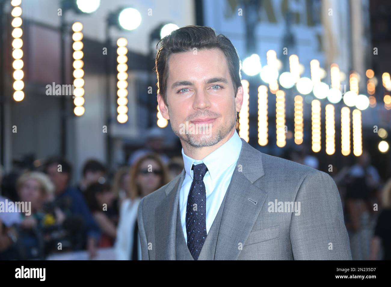 Matt Bomer poses for photographers upon arrival at the Magic Mike XXL ...