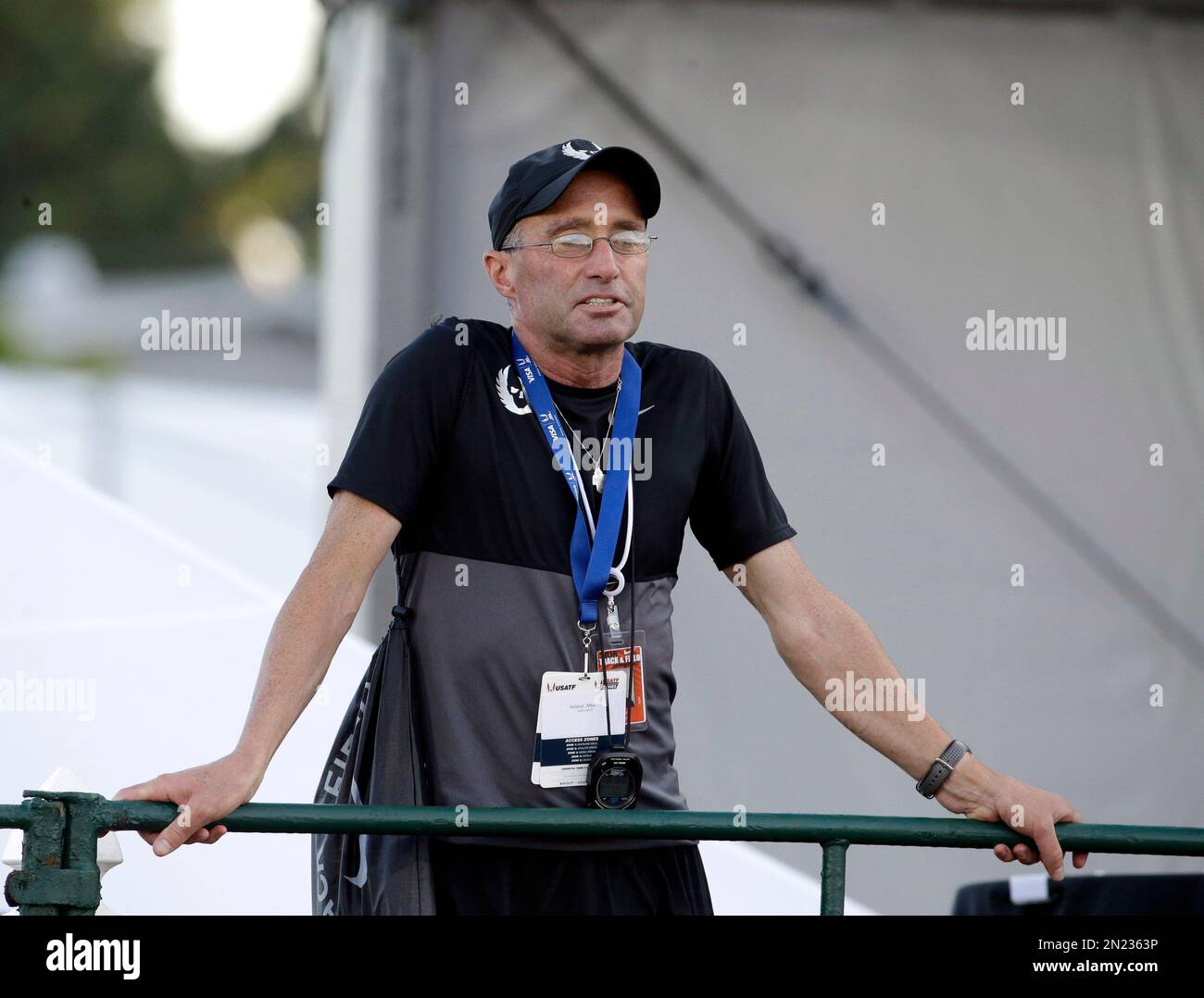 Alberto Salazar is shown during the 10,000 meters race at the U.S ...