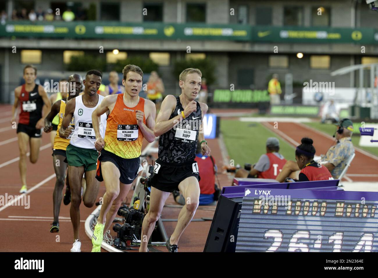 Galen Rupp is shown in the 10,000 meters race at the U.S. Track and Field Championships in ...