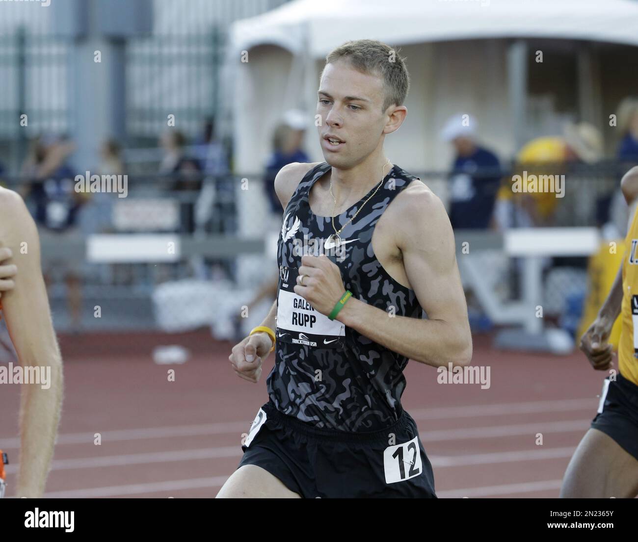 Galen Rupp is shown in the 10,000 meters race at the U.S. Track and Field Championships in ...