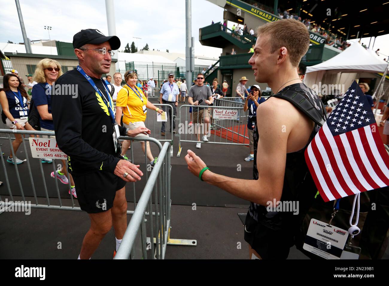 Alberto Salazar, left, and Galen Rupp, right, are shown at the U.S ...