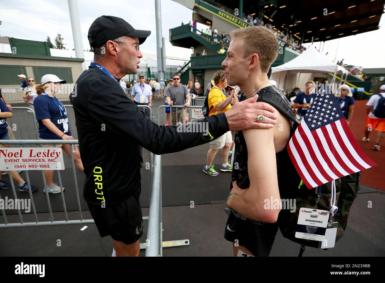 Alberto Salazar, left, and Galen Rupp, right, are shown at the U.S ...