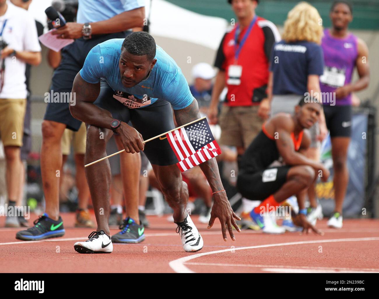 Justin Gatlin is shown at the U.S. track and field championships in ...