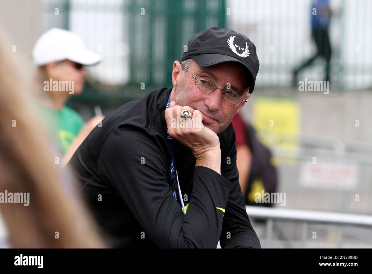 Alberto Salazar is shown at the U.S. track and field championships in Eugene, Ore., Sunday, June ...