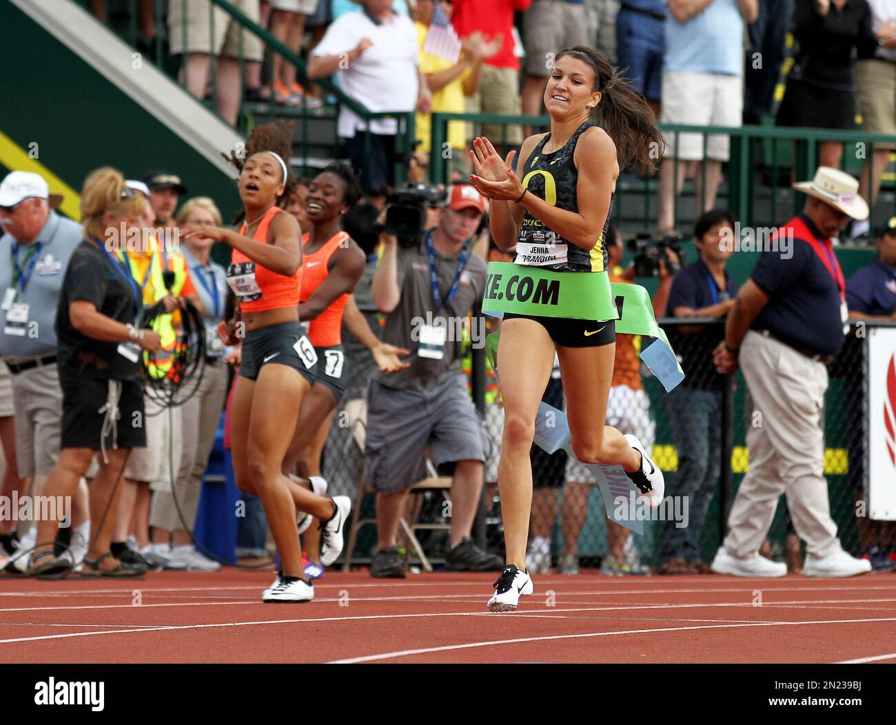 Jenna Prandini is shown at the U.S. track and field championships in ...