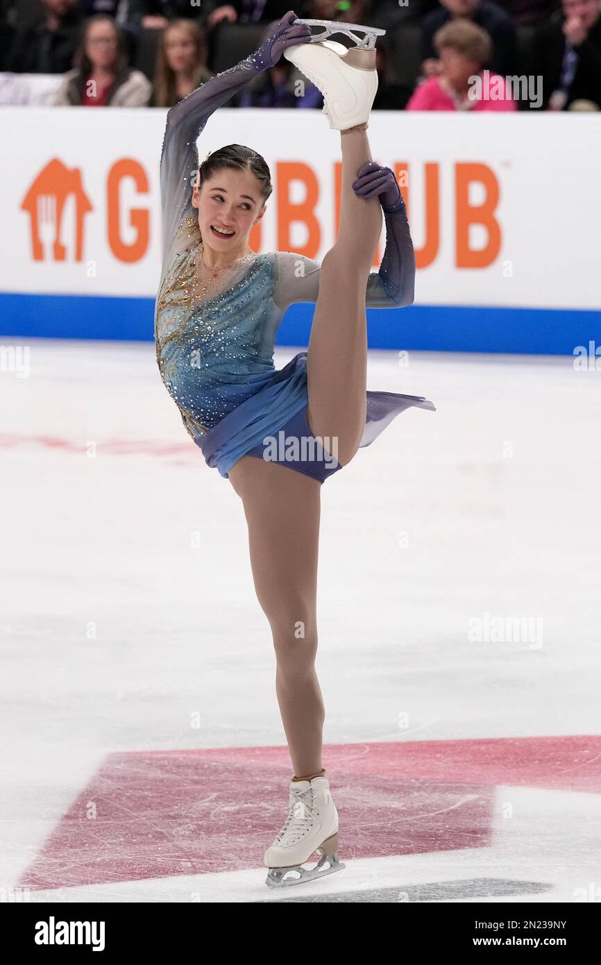 San Jose, California, USA. 27th Jan, 2023. Isabeau Levito skates the ...