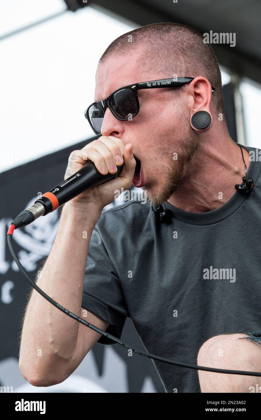 Phil Bozeman of Whitechapel performs during the 2015 Rockstar Energy ...