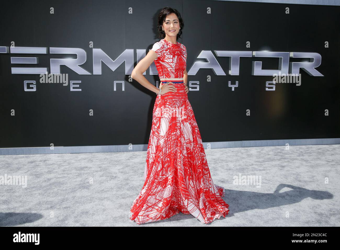Sandrine Holt arrives at the LA Premiere of "Terminator Genisys" at the ...