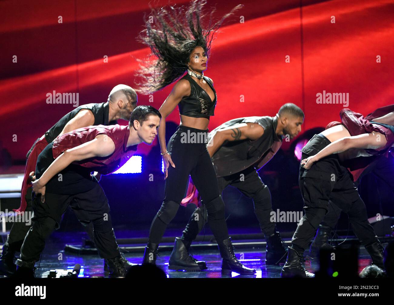 Ciara performs during a tribute to Janet Jackson at the BET Awards at ...