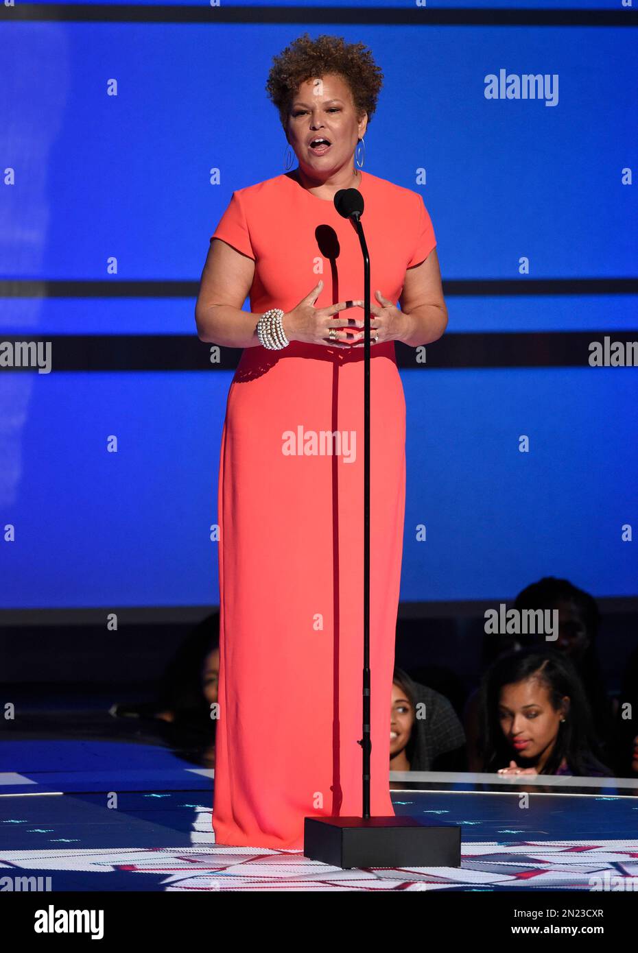 Chairman and CEO of BET Debra Lee presents the humanitarian award at ...