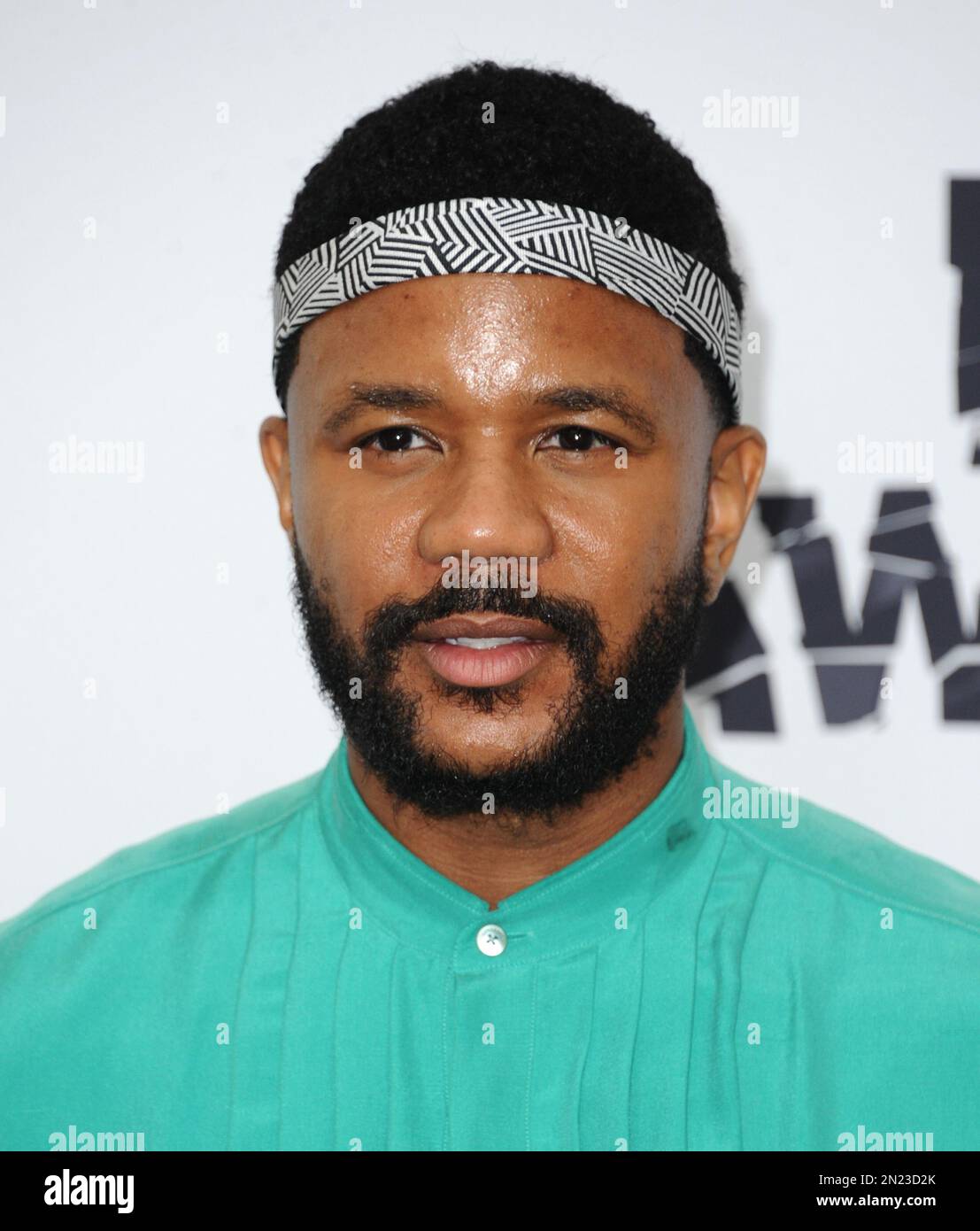Hosea Chanchez poses in the press room at the BET Awards at the ...