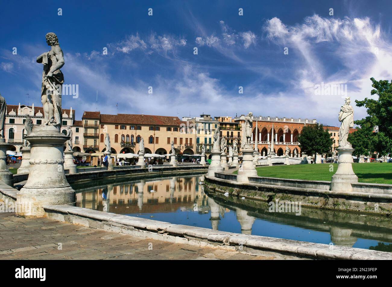 Prato Della Valle, Square In The City Of Padua With The Memmia Island ...