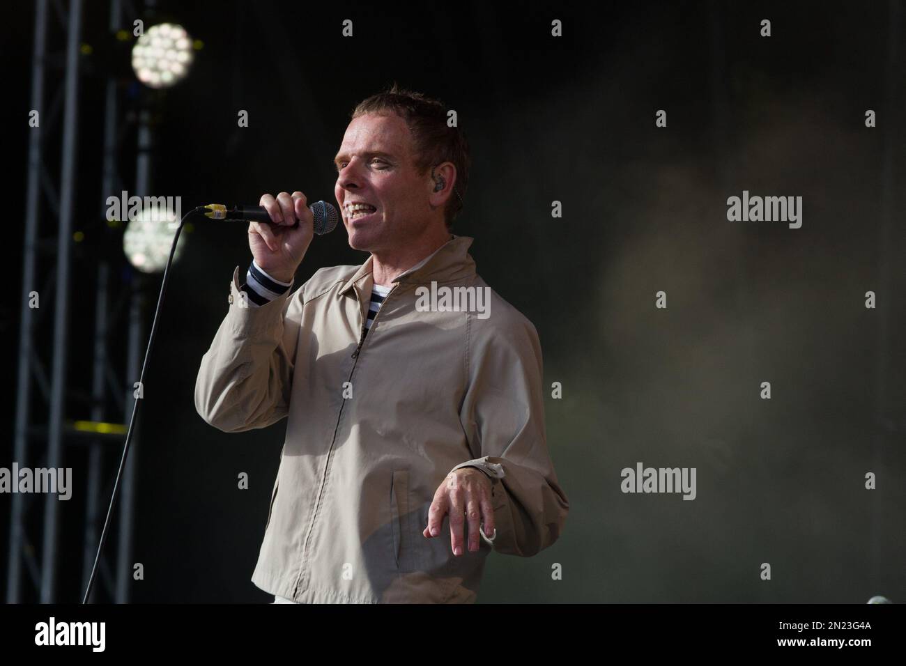 Singer Stuart Murdoch of Belle & Sebastian perform at Glastonbury music ...