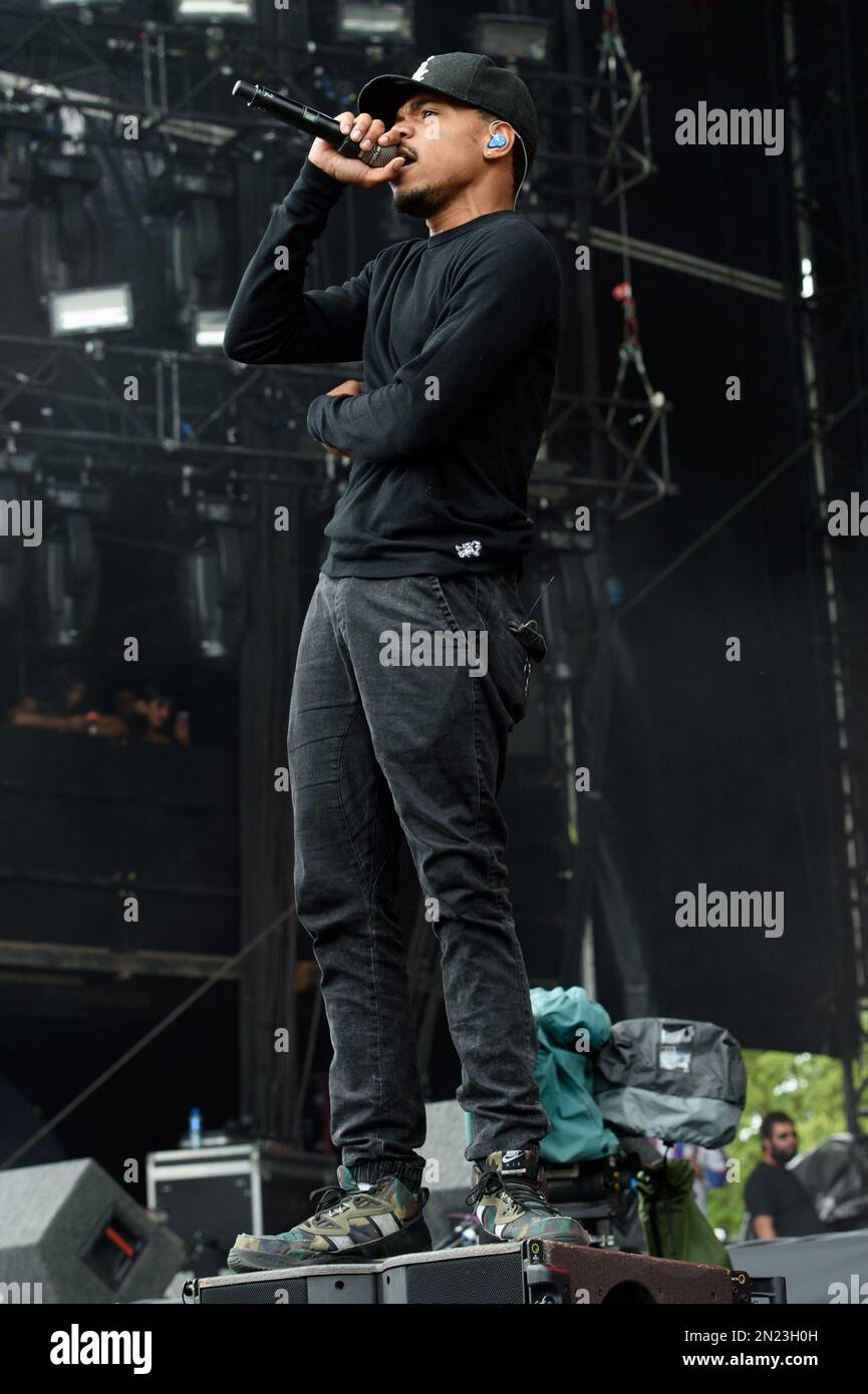 U.S singer Chance The Rapper performs on the main stage at Wireless ...