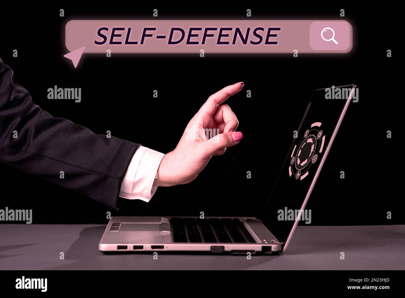 Conceptual display Self Defense. Word Written on the act of defending ...