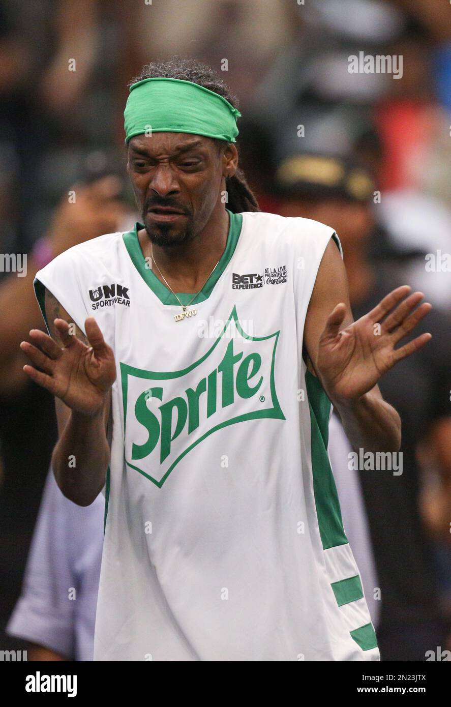 Snoop Dogg plays in the Sprite Celebrity Basketball Game during the ...