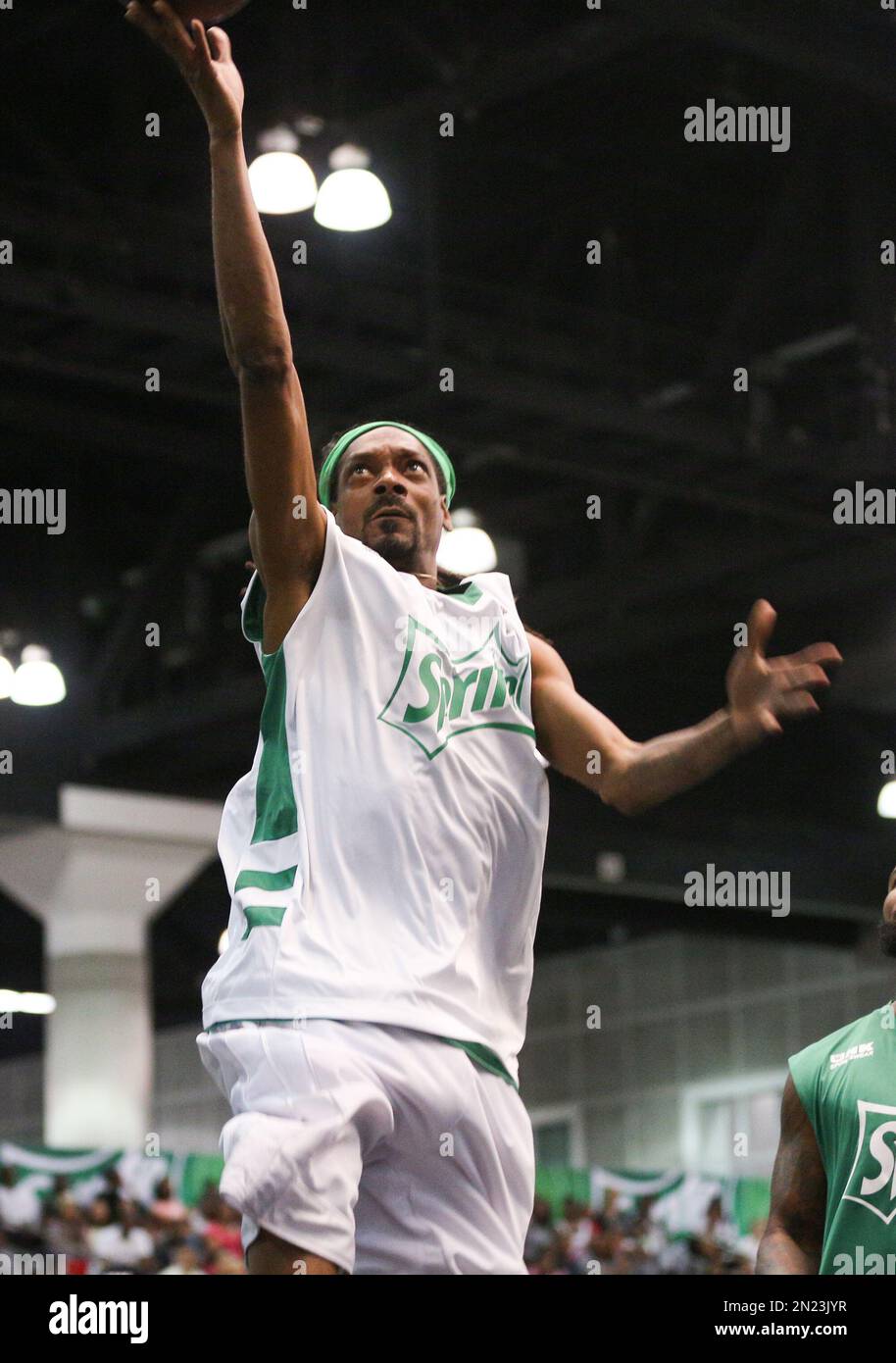 Snoop Dogg plays in the Sprite Celebrity Basketball Game during the ...