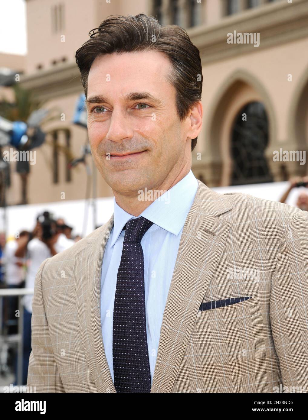 Jon Hamm arrives at the Los Angeles premiere of "Minions" at the Shrine ...