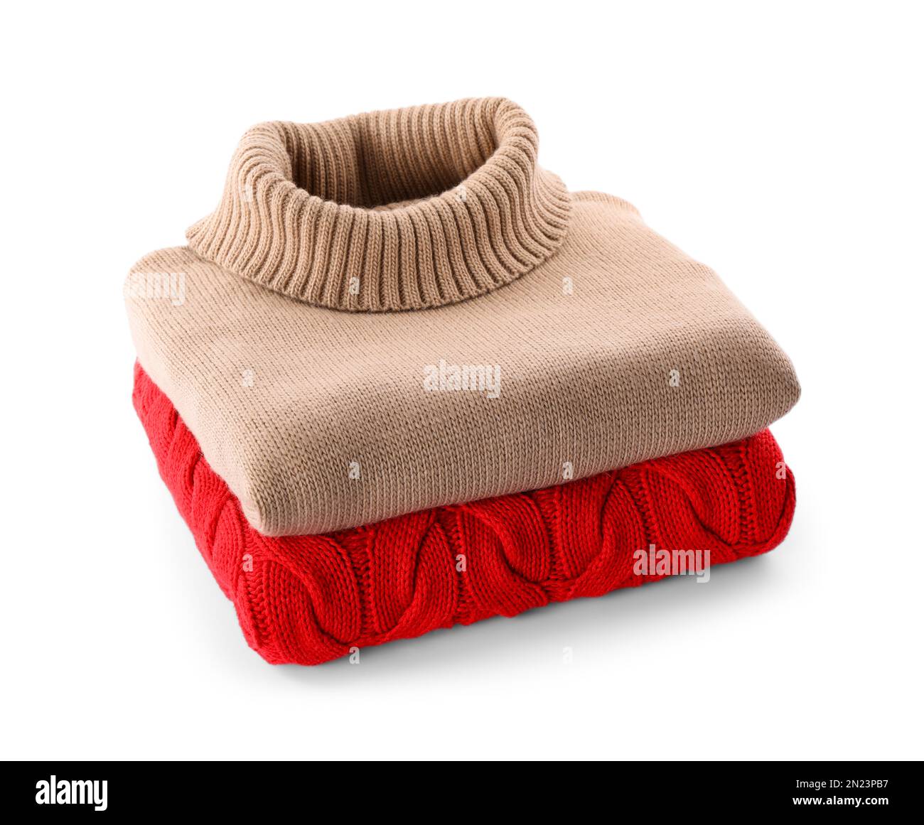 Stack stylish sweaters on Cut Out Stock Images & Pictures - Alamy