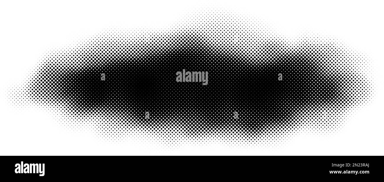 Halftone smoke texture. Black and white dotted fog cloud background ...