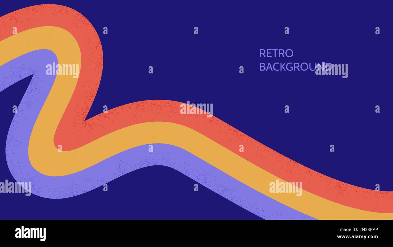 Retro abstract background. Textured colourful wavy wallpaper. Vintage ...