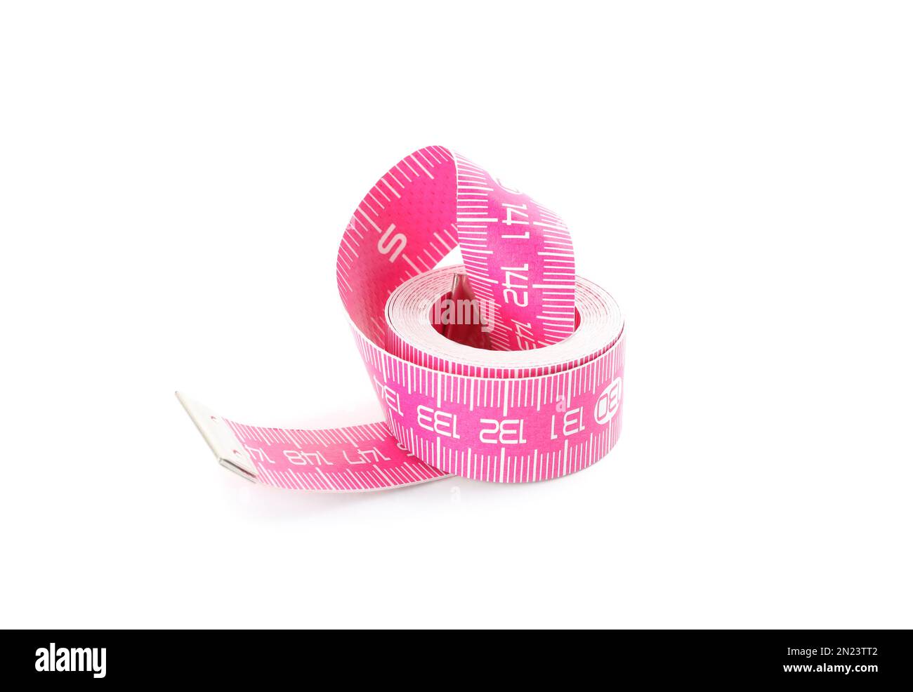 Pink cloth tape measure Cut Out Stock Images & Pictures - Alamy