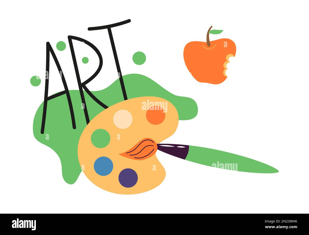 Art lesson icon vector. Primary school icons. Back to school stickers ...