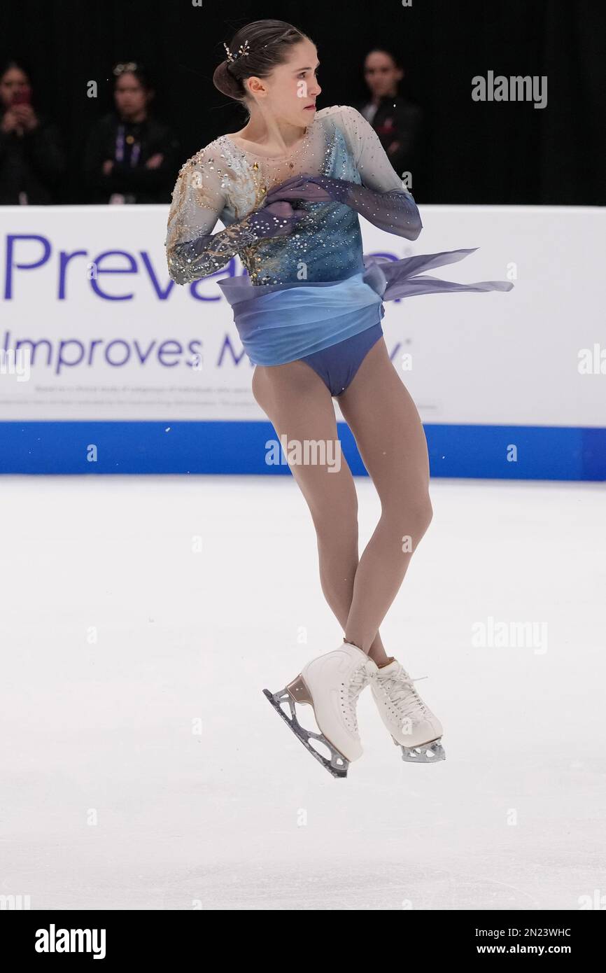 San Jose, California, USA. 27th Jan, 2023. Isabeau Levito skates the ...