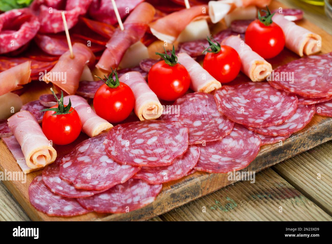 Spanish meat platter Stock Photo - Alamy