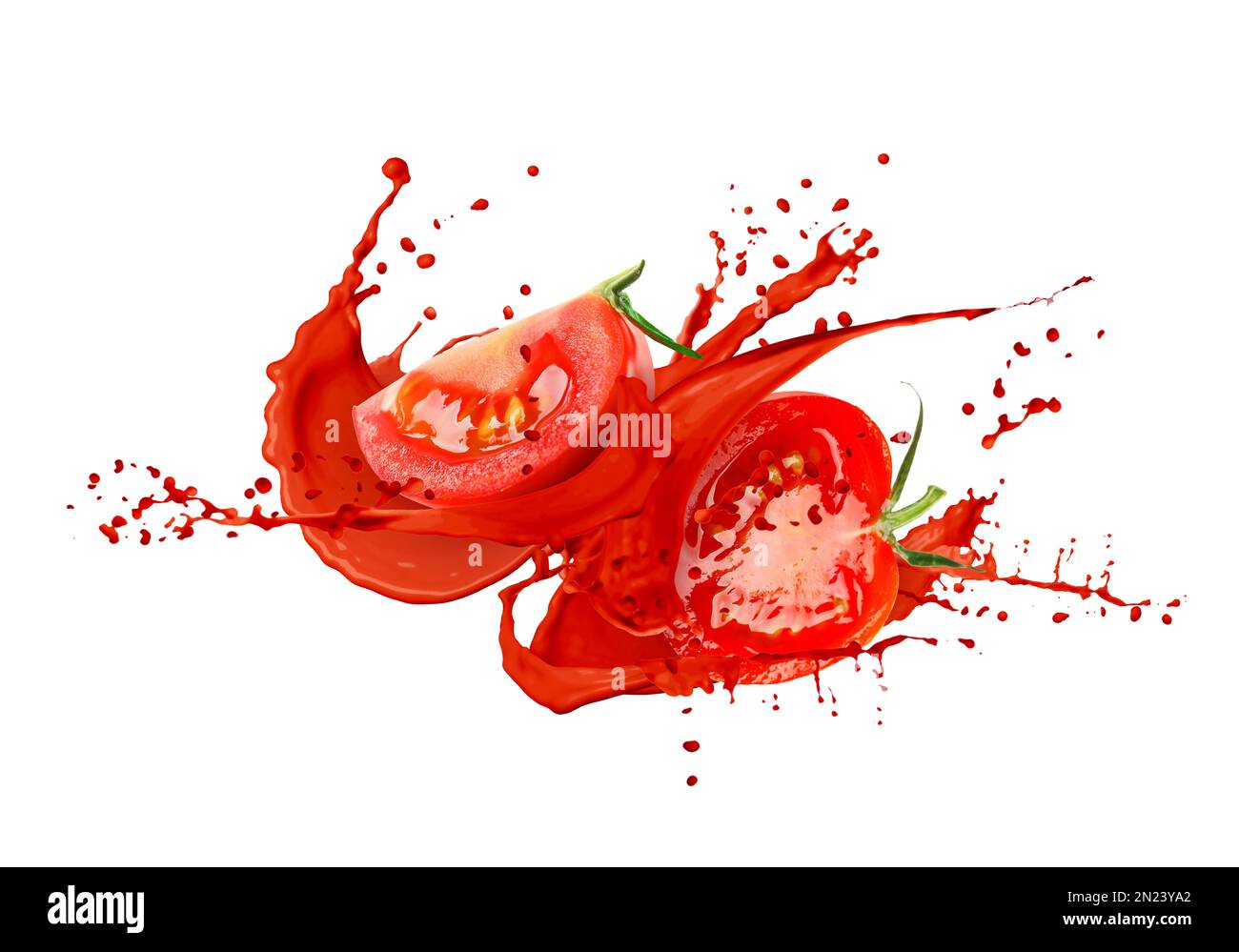 Tomato falling sauce splash hi-res stock photography and images - Alamy