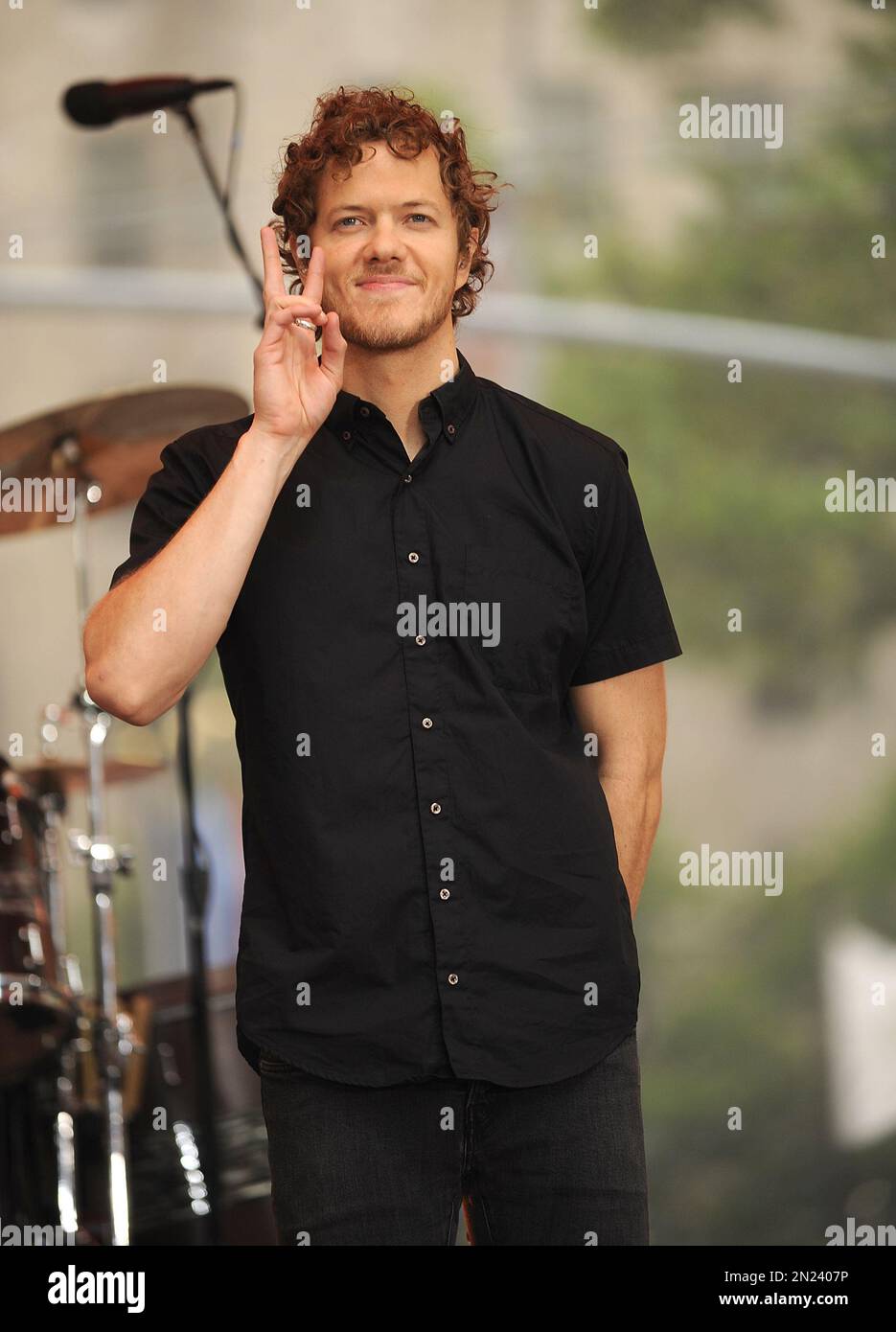 Lead singer Dan Reynolds of Imagine Dragons performs on NBC's "Today ...