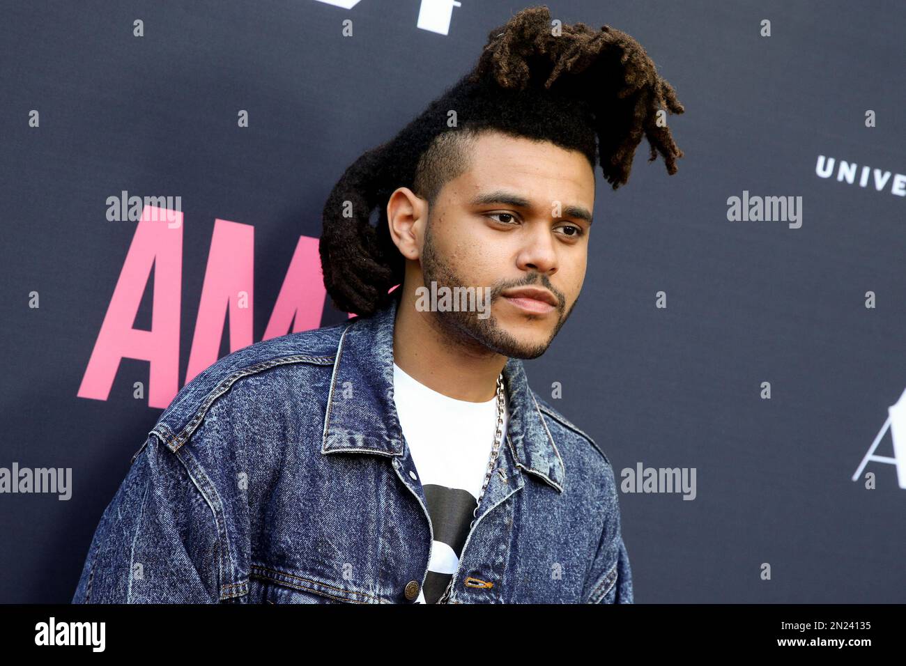 The Weeknd arrives at the LA Premiere of "Amy" at The Theater at ...