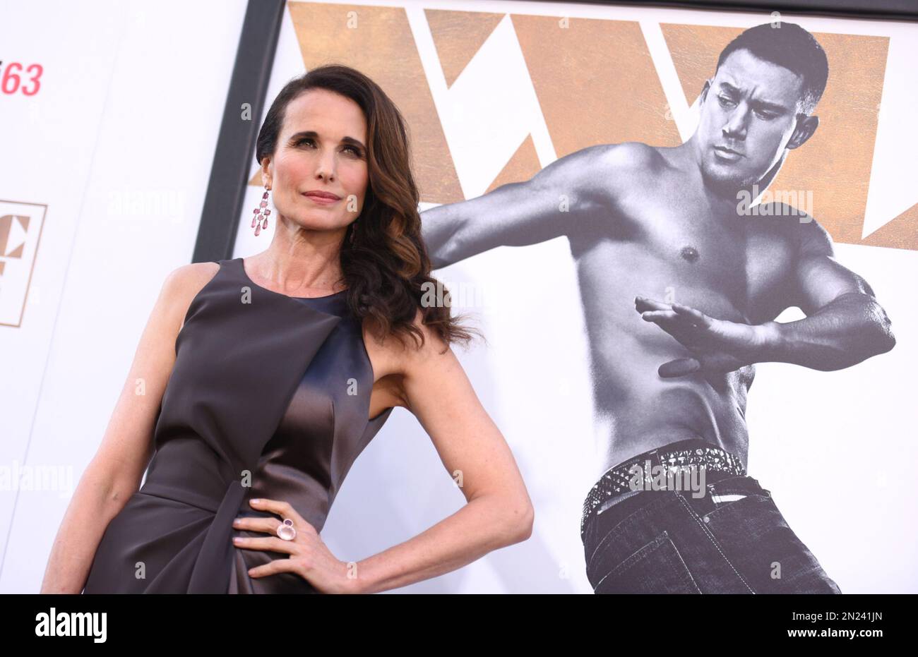 Andie MacDowell arrives at the Los Angeles premiere of "Magic Mike XXL ...