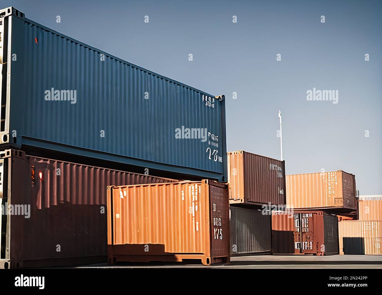 Bulk stacks of containers hi-res stock photography and images - Alamy