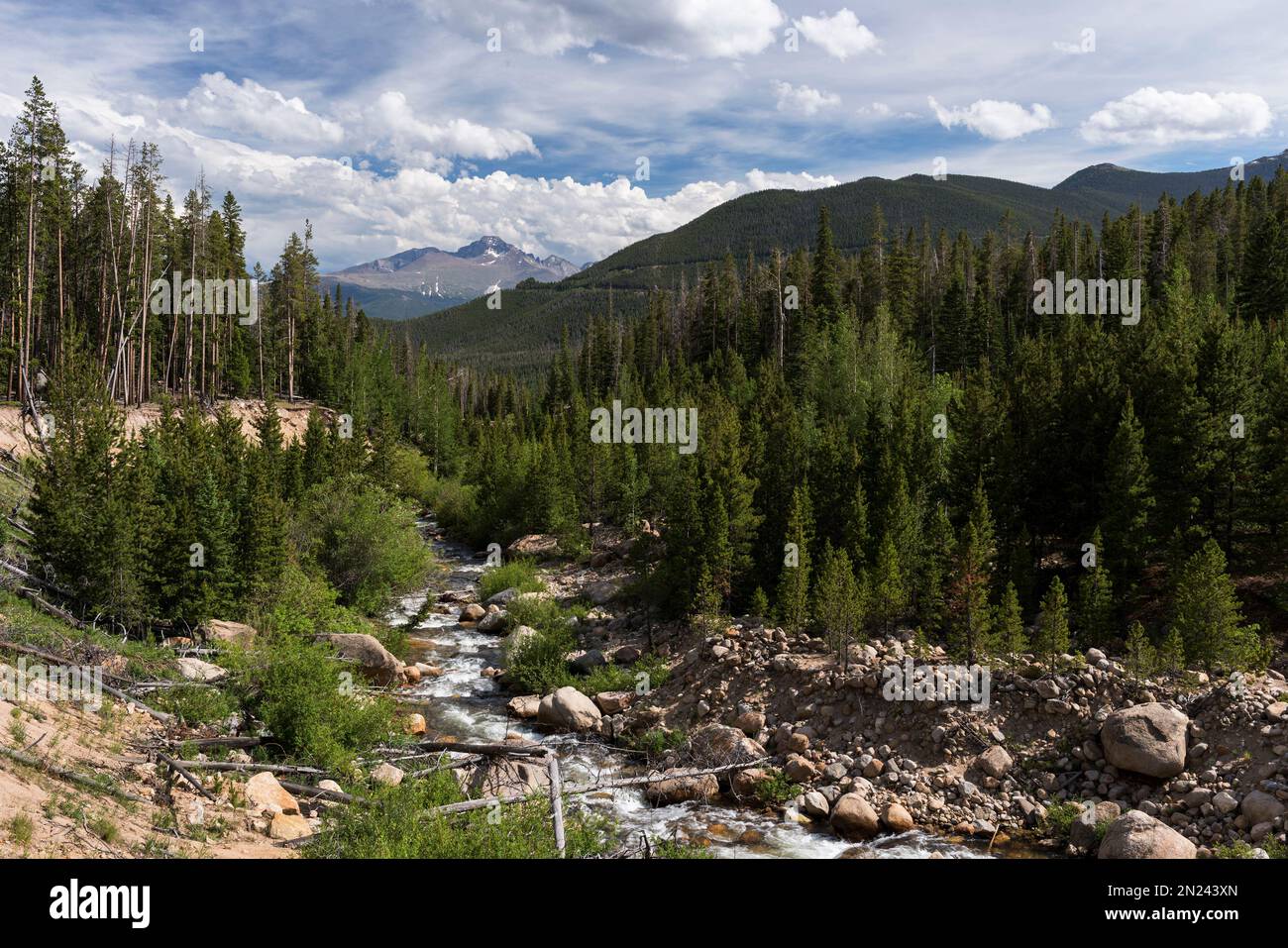 Long's Peak viewed within Rocky Mountain National Park, Colorado ...