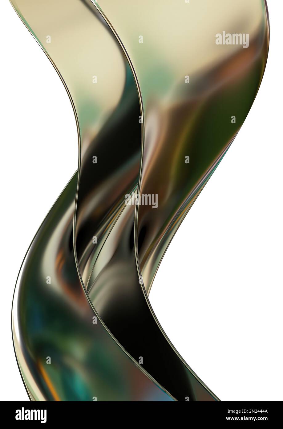 Dark gold contemporary artistic broad and thin metal plate abstract ...
