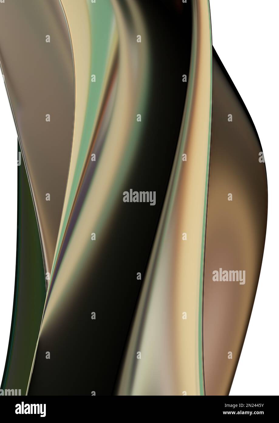 Streamlined metal plate like a car body in dark gold Abstract, dramatic ...