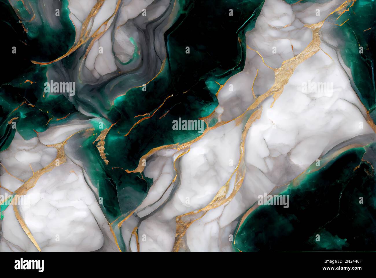 White marble with gold and green emerald surface abstract background ...