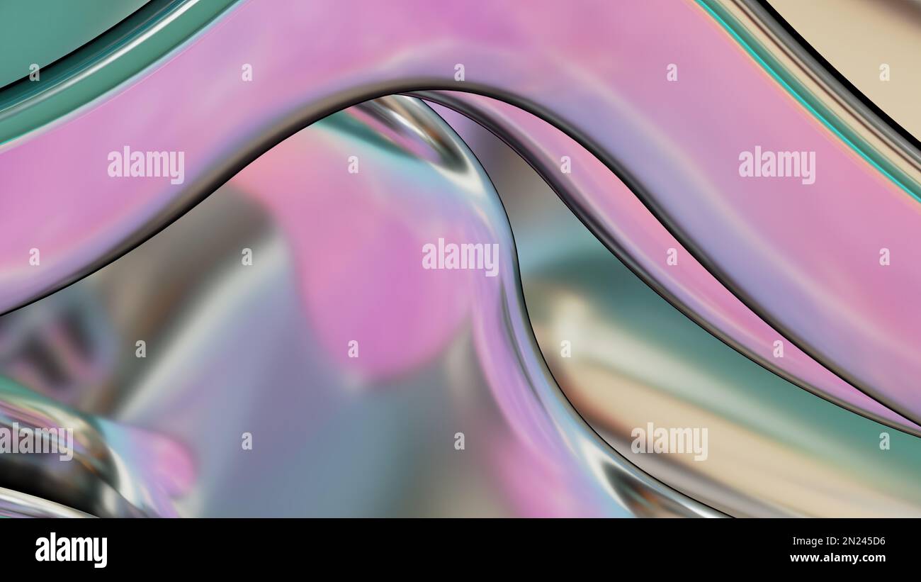 cyber pink large undulating beautiful metal plate Abstract, dramatic ...