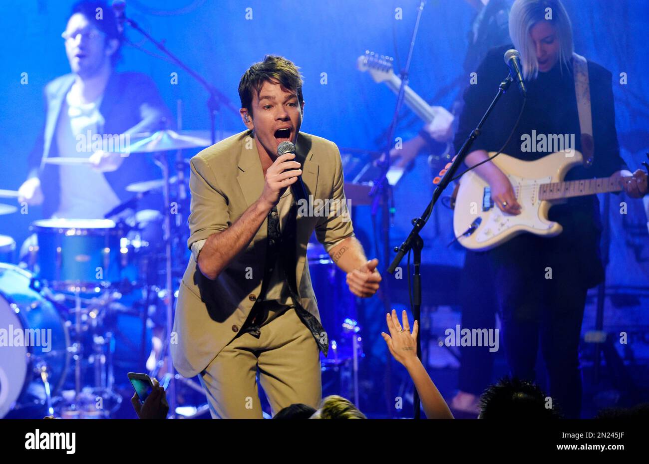 Singer/songwriter Nate Ruess performs at the Teragram Ballroom on ...