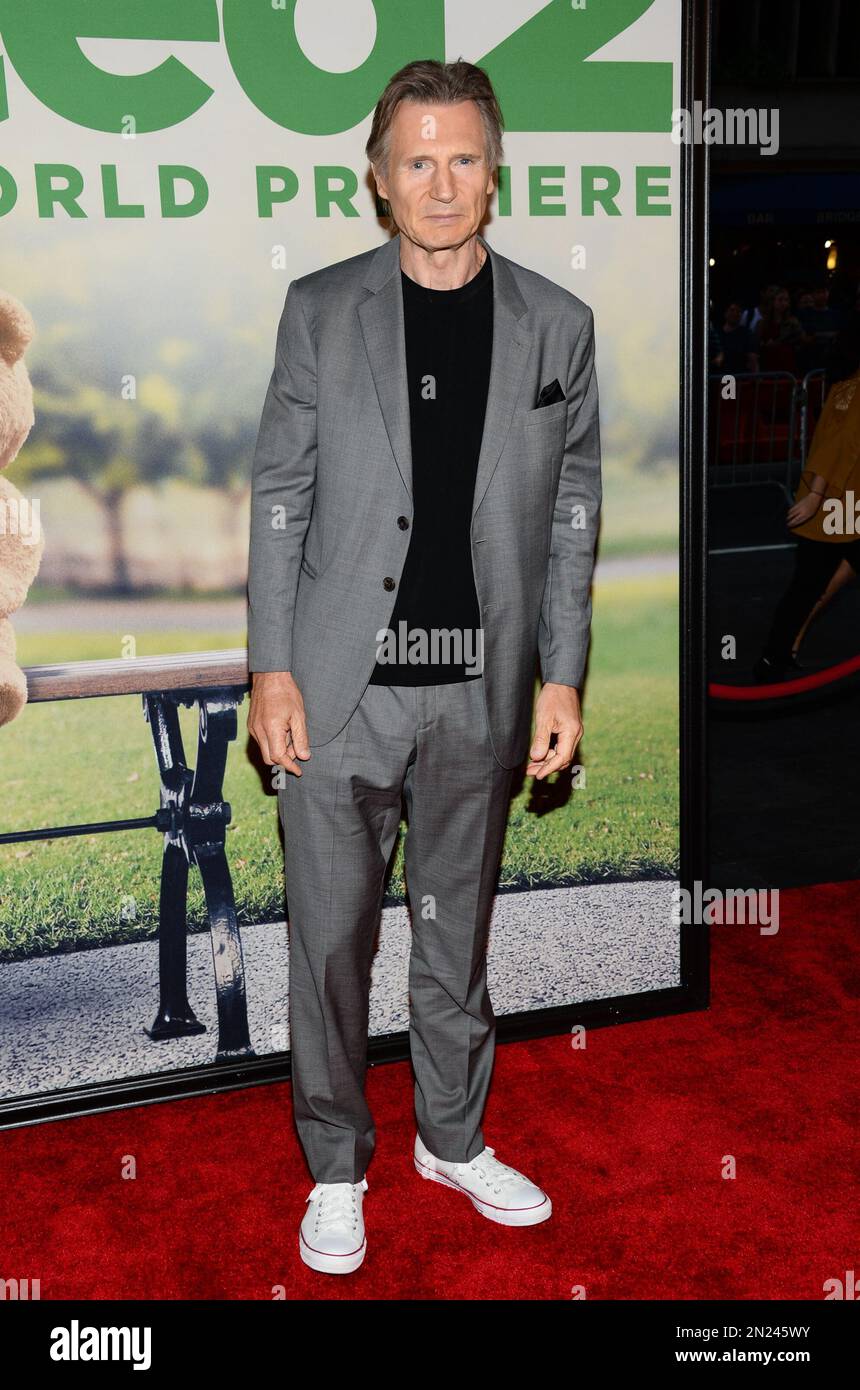 Liam Neeson attends the world premiere of "Ted 2" at the Ziegfeld ...