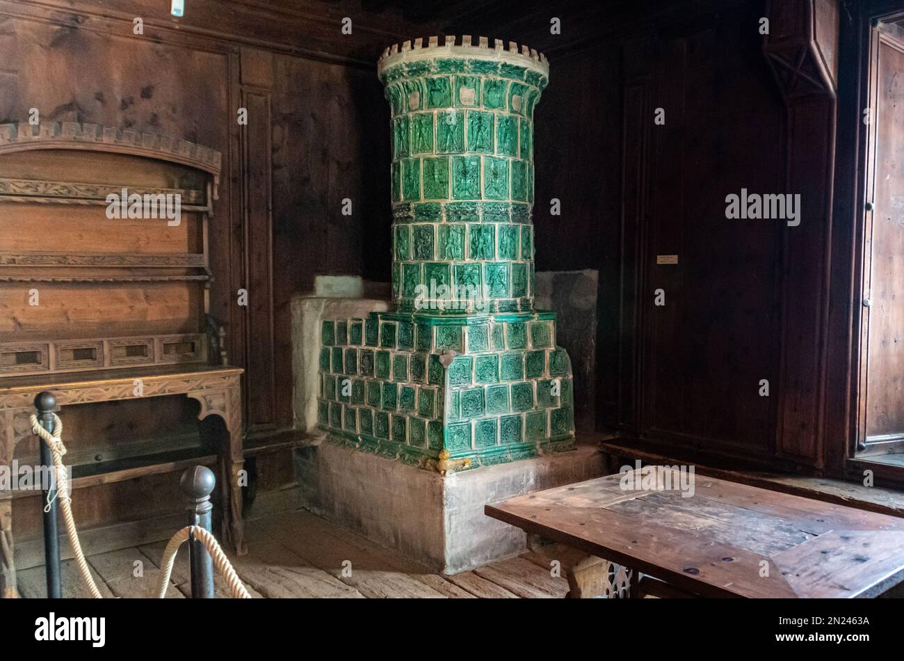 The "Kachelofen" the masonry heater (or masonry stove) in the princely ...