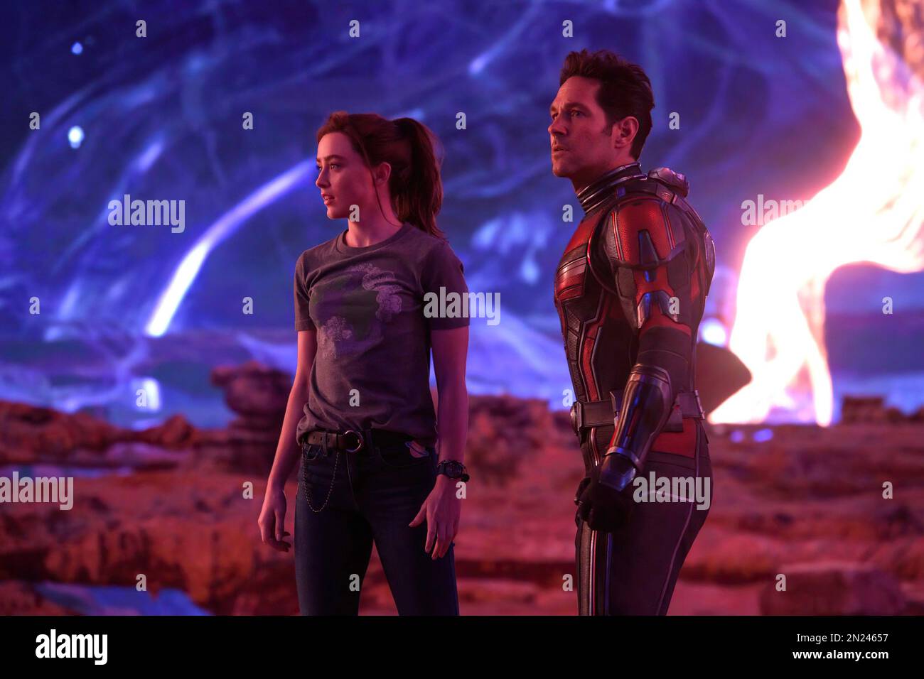 ANT-MAN AND THE WASP: QUANTUMANIA, (aka ANT-MAN 3), from left: Kathryn Newton as Cassie Lang ...