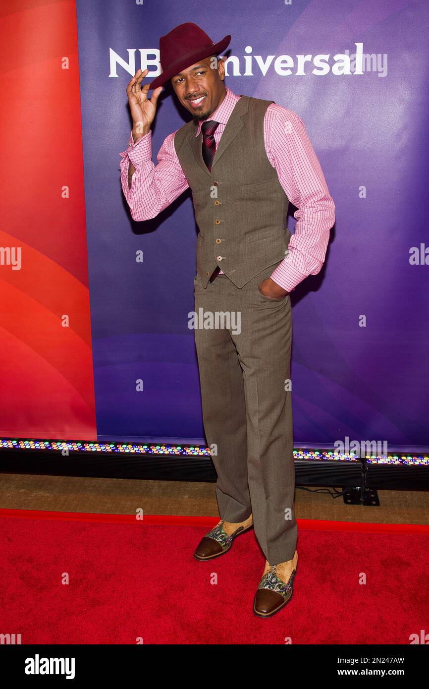 Nick Cannon arrives at the NBCUniversal New York Summer Press Day event ...